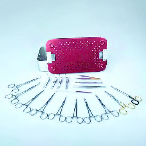 YSVET-M014 Animal Hospital Feline Cat Spay Kits Surgical Instrument Set